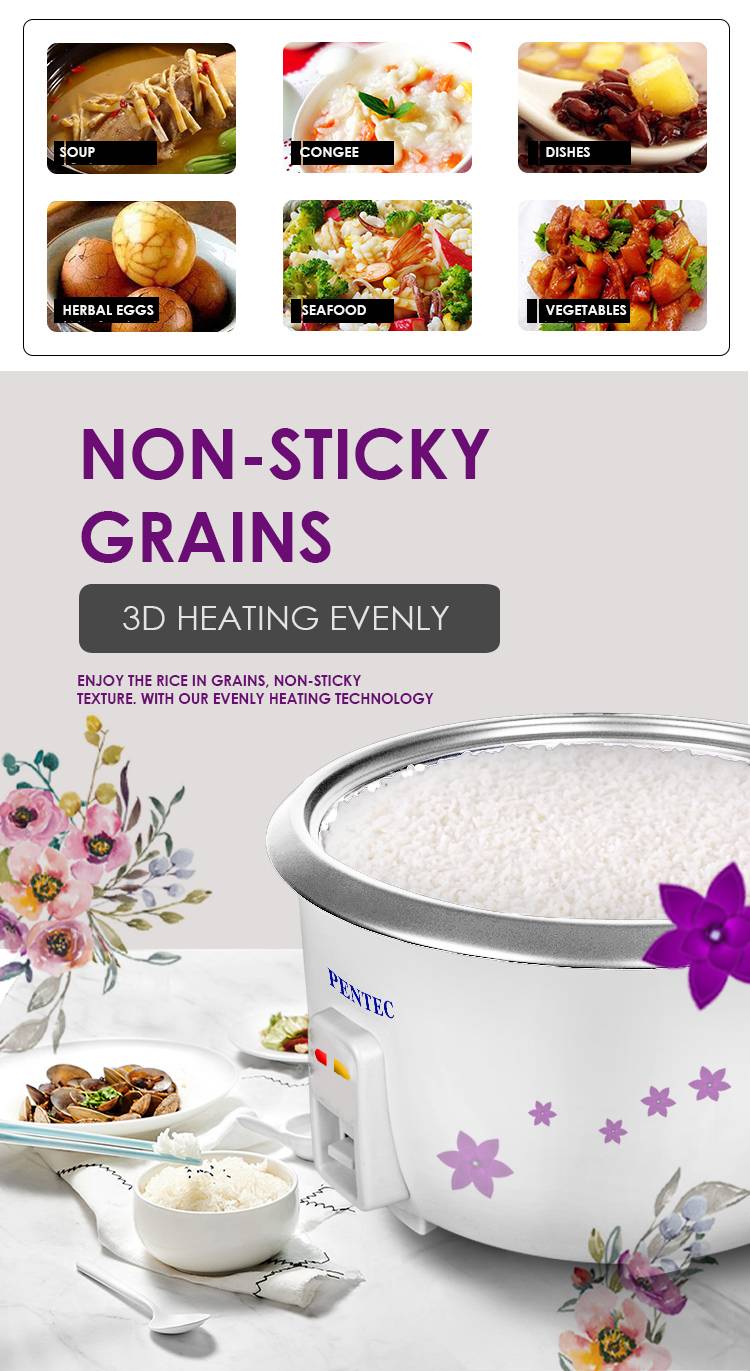 Malaysia PENTEC Conventional Rice Cooker 1 Litre TAC-501 Easy 1 Touch ...