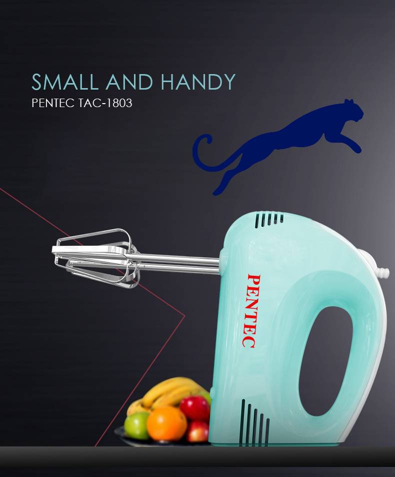 PENTEC Electric Hand Mixer TAC-1803 Aluminium Bracket 7 Speed Control ...