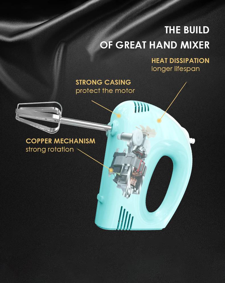 PENTEC Electric Hand Mixer TAC-1803 Aluminium Bracket 7 Speed Control ...