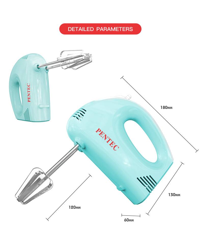 PENTEC Electric Hand Mixer TAC-1803 Aluminium Bracket 7 Speed Control ...