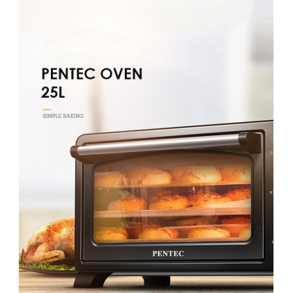 PENTEC Oven TAC-108 25L 1500W Pizza Toast Power and Heating Indicator ...