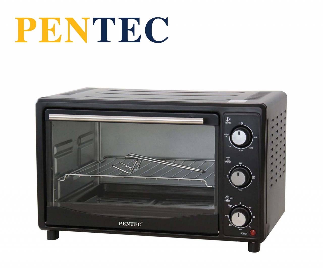 PENTEC Oven TAC-108 25L 1500W Pizza Toast Power and Heating Indicator ...