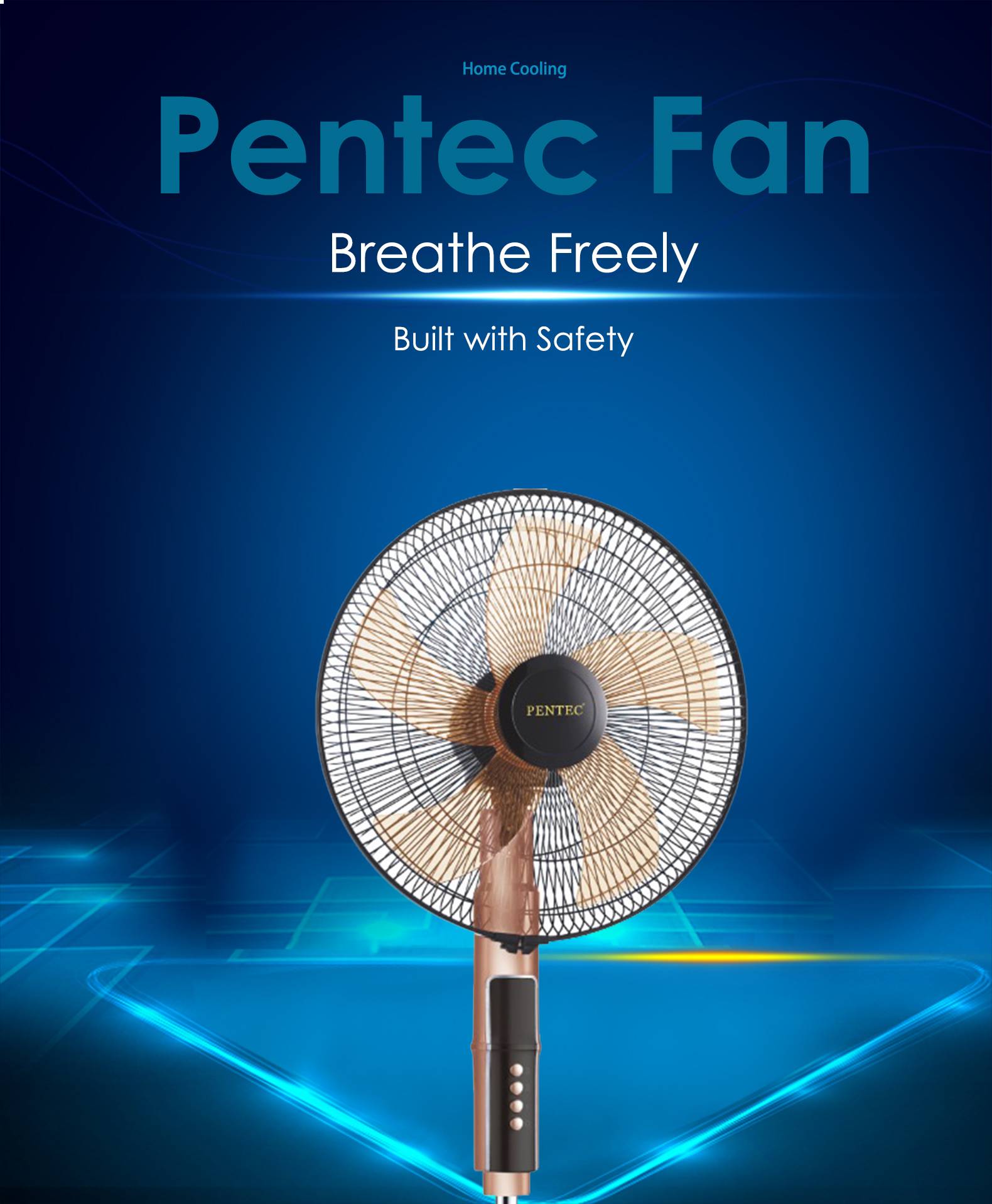 PENTEC Stand Fan 18" TAC-1818 KIPAS BERDIRI SIRIM Approved