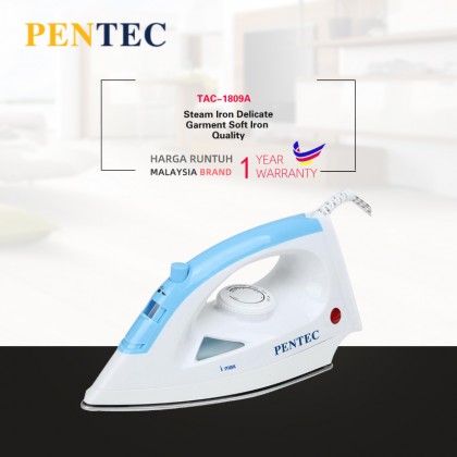 Pentec Steam Iron TAC-1809A Delicate Garment Soft Iron Quality