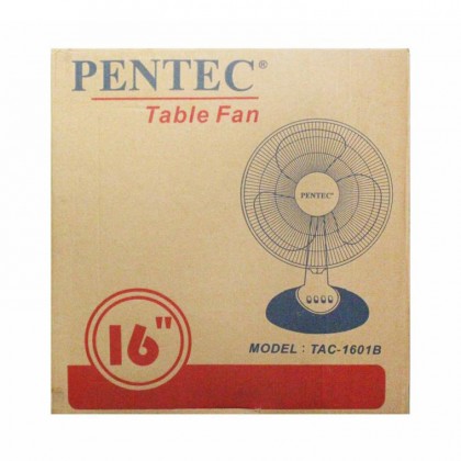 PENTEC Table Fan TAC-1601 400mm (16 inch) 3-Speed On/Off Table Fan TAC ...