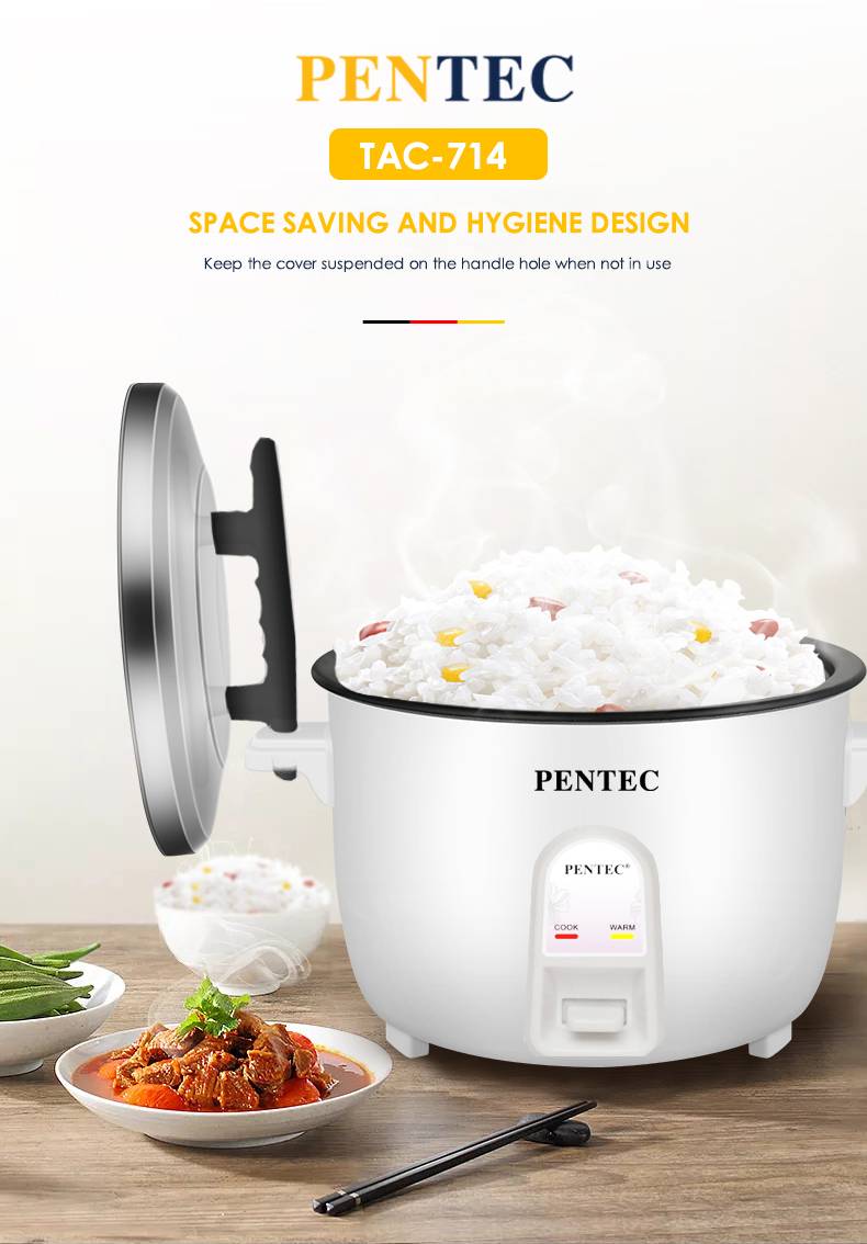 Pentec Rice Cooker TAC-166 7L Inner Pot For Easy Cleaning Automatic ...