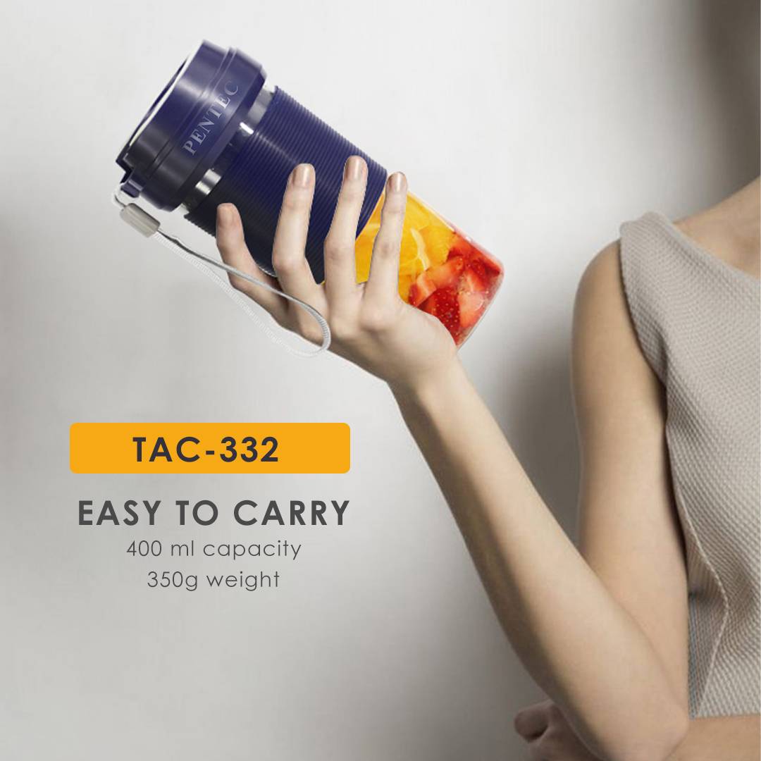 PENTEC Personal Blender TAC-332 Battery Powered Easy Carry 300ml ...
