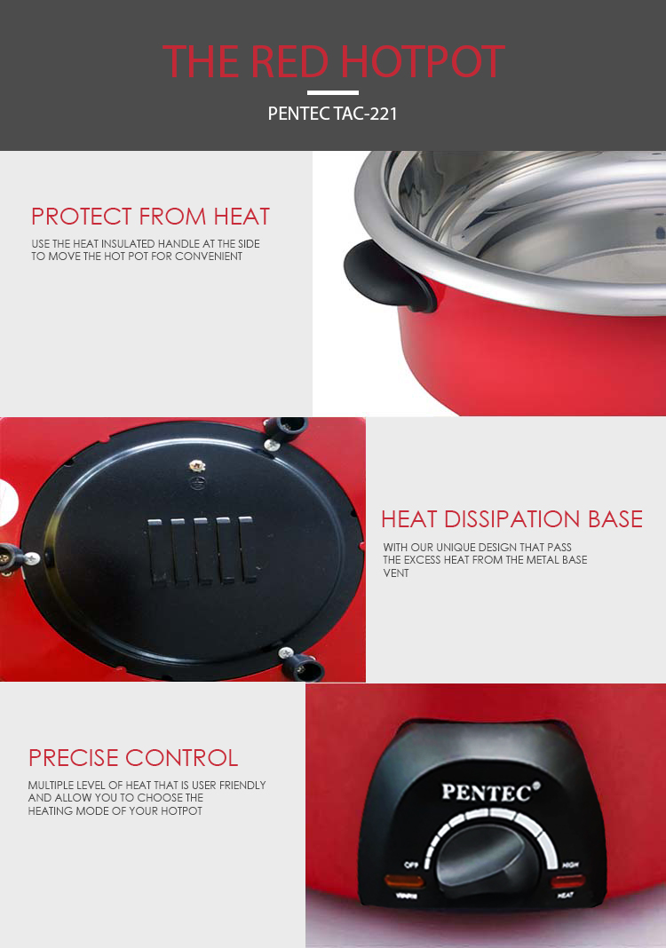 PENTEC Multi Cooker 3.5 Litres Aluminium Inner Pot With Non Stick Coating